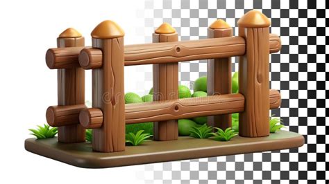 Wooden Fence Icon Garden And Farm Element Boundary And Enclosure