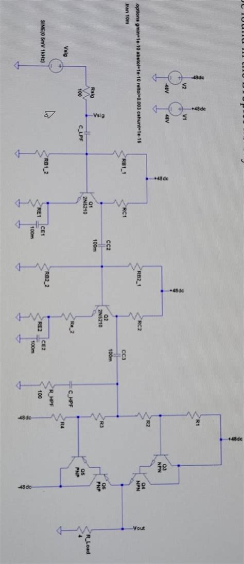 Design And Simulate A Multi Stage BJT Amplifier To Chegg Com