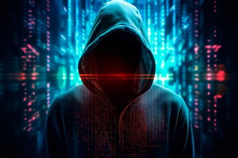 Premium Ai Image Hacker In A Hoodie With Concealed Face Depicting Cyber Threats And Security