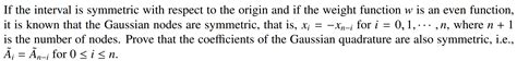 Solved If The Interval Is Symmetric With Respect To The Chegg Com