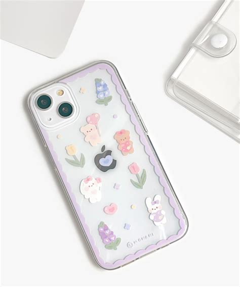젤하드 라벤더 캐릭터 아이폰 16 15 14 13 미니 프로 갤럭시 S24 S25 울트라 플러스 투명 젤리 핸드폰 케이스 폰케이스 에이블리