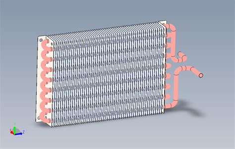 空调换热器 Solidworks 2017 模型图纸免费下载 懒石网