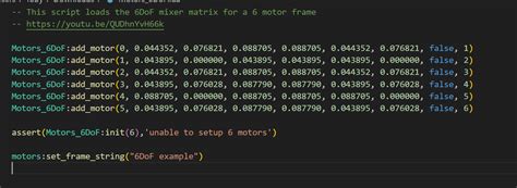 Servo Outputs Disappear When Switching To 6dof Scripting From Hex Frame Type Copter 45