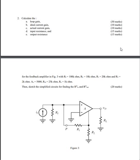 Solved Calculate The A Loop Gain B Ideal Current Gain Chegg