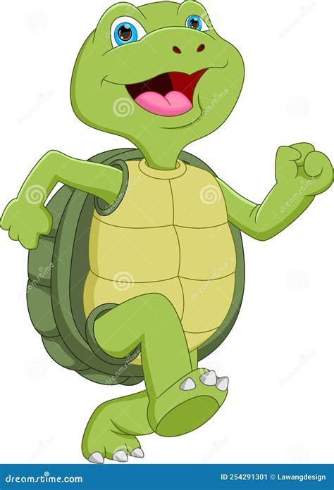 Turtle Running Turtle Crossing The Finish Line Turtle Fast Is The