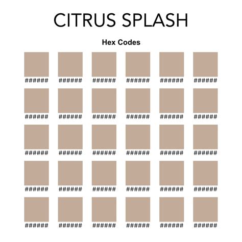 Procreate Color Palette And Hex Code Color Palette Citrus Splash Gradient 30 Colors Procreate