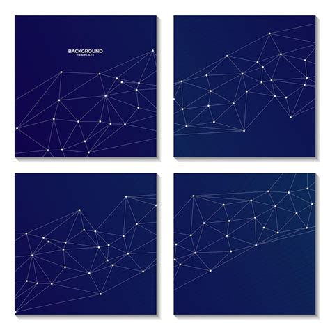 Premium Vector A Set Of Digital Technology With Plexus Background