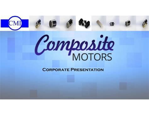 Composite Motors Corporate Presentation Pdf