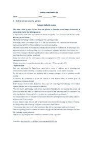 Reading Comprehension Test Teenagers Bullied By Sex Texts ESL Worksheet By Yuditza