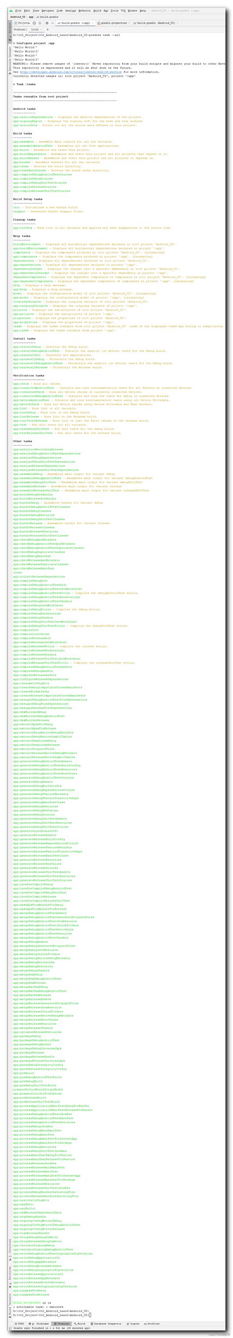 【android Gradle 插件】自定义 Gradle 任务 ② 在 Terminal 面板中执行 Gradlew Task 命令显示