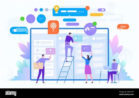 Business Team Working On Big Project Teamwork Communication Interaction Business Process