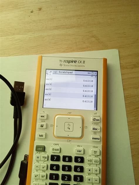 Texas Instruments Ti Nspire Cx Ii Graphing Calculator With Charger Usb