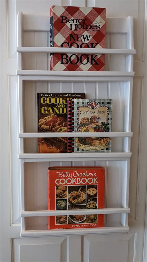 Handcrafted Cookbook Rack Pine Kitchen Storage Shelf Etsy