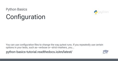 Configuration Python Basics 2510