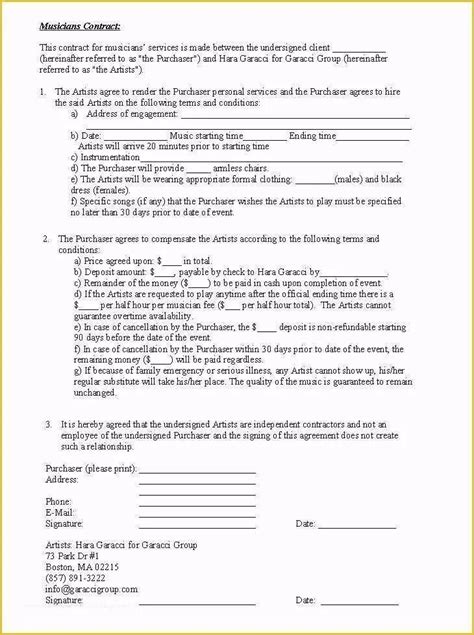 Music Production Agreement Template Printable Word Searches