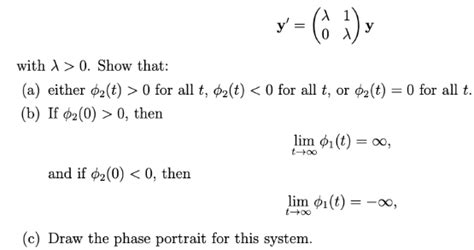 Solved Suppose That Is Any Solution To The System Of Odes Suppose