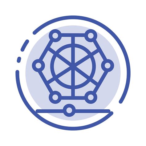 Machine Learning Language Data Blue Dotted Line Line Icon 13139734