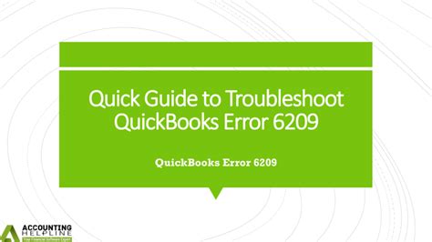 Quickbooks Error 6209 Troubleshooting Guide