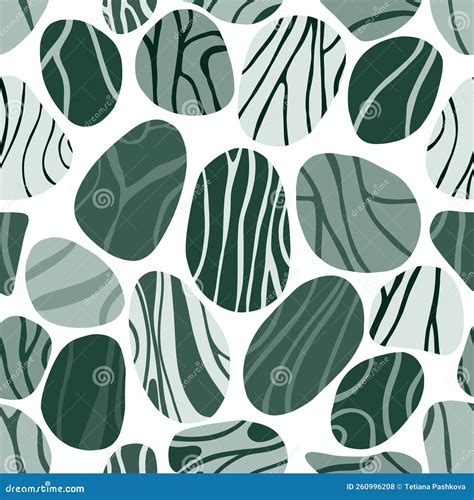 Abstract Ocean Stones Seamless Circle Polka Dots Geometric Pattern For Fabrics And Textiles And