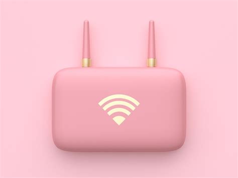 Premium Photo Pink Minimal Abstract Technology Equipment Wifi Router 3d Rendering