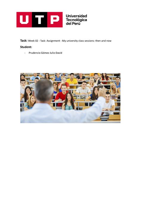 week 02 task assignment my university class sessions then and now