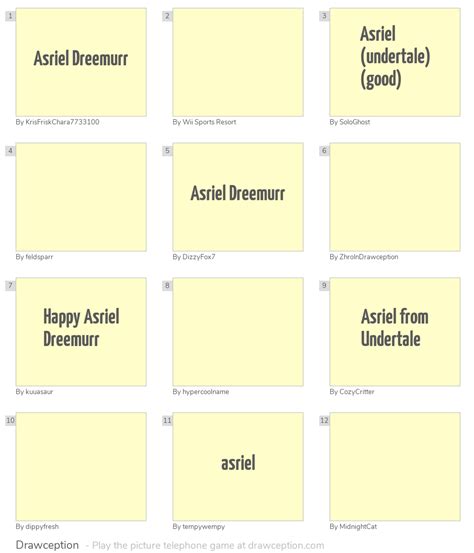 Asriel Dreemurr Drawception