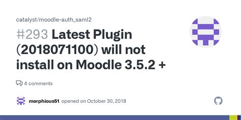 Latest Plugin Will Not Install On Moodle Issue