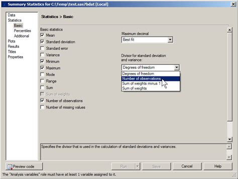 Standard Deviation Enterprise Edition Sas Support Communities