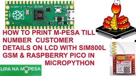 Print Customer Mpesa Till Number Data On Lcd With Raspberry Pico And Sim800l Gsm Youtube