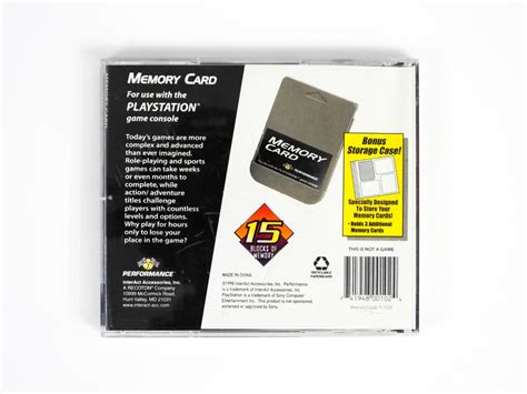 Memory Card Storage Case V1 [performance] Playstation Ps1 Retro Mtl