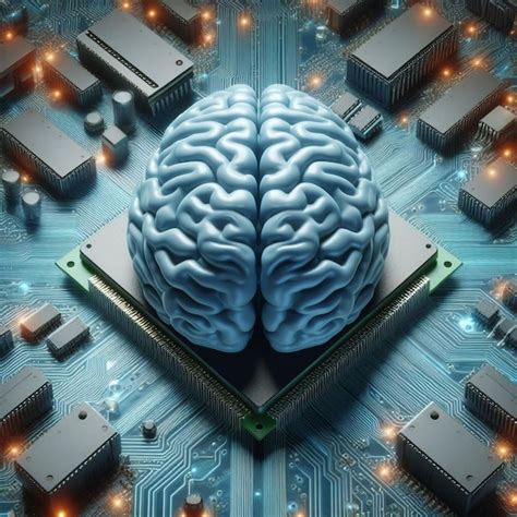 Premium Photo Human Brain Intertwined With A Circuit Board Reminiscent Of A Computers Ram Ai