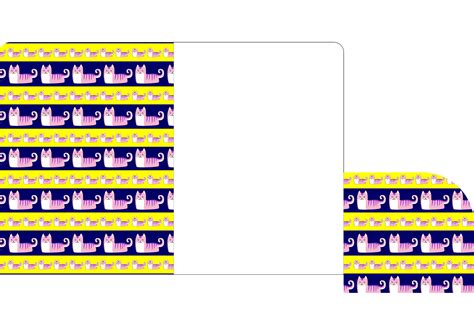 File Folder Design With Cat Pattern Themefile Folder Design With Cat