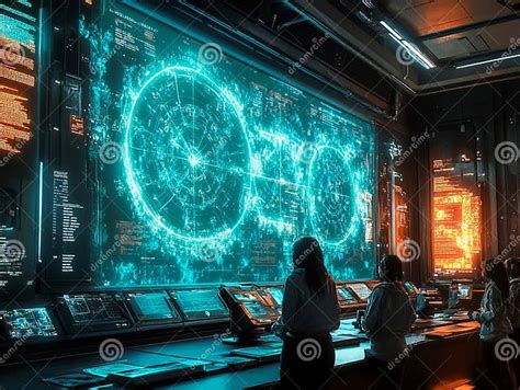 Image Shows A High Tech Command Center With Focused Operators Advanced Screens Displaying