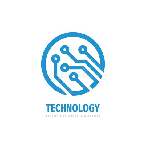 Digital Processor Cpu Vector Logo Template For Corporate Identity Abstract Computer Chip Sign