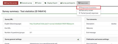 Exporting Results Limesurvey Manual