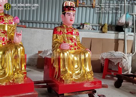 Tượng Linh Lang Đại Vương 90cm Sơn Son Thếp Vàng