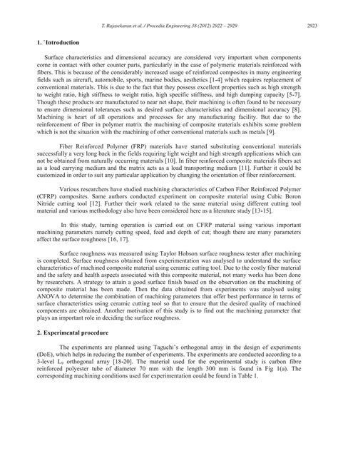 Solution Turning Cfrp Composites With Ceramic Tool For Surface