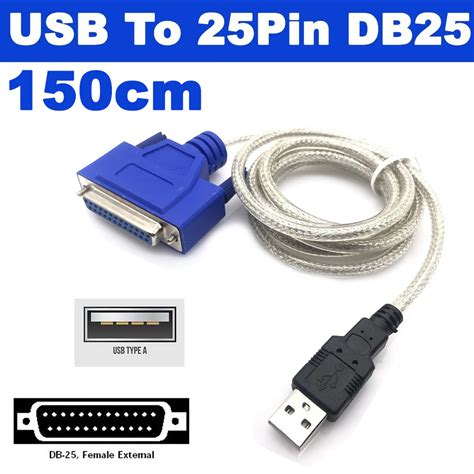 สายแปลง USB to Printer DB25 25 Pin Parallel Port Cable AdapterZ TEK USB