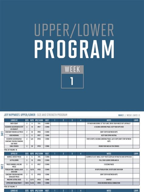 Upper Lower Advanced Routine Pdf