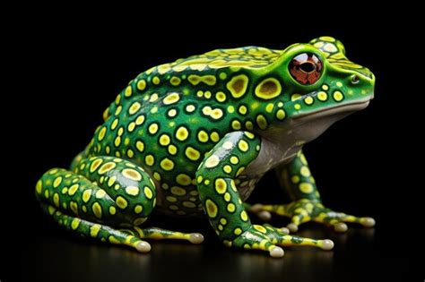 Premium Ai Image Beautiful Green Toad Closeup