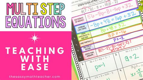 Teach Solving Multi Step Equations Without The Headache The