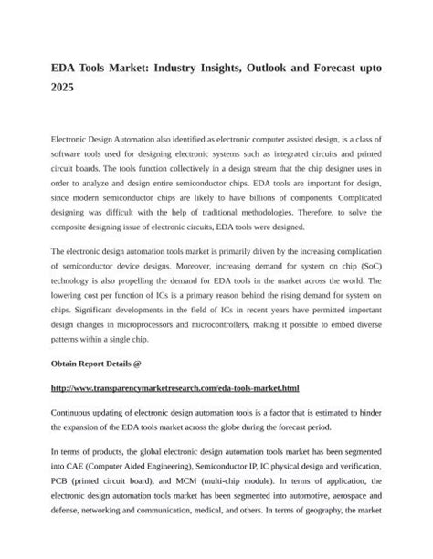EDA Tools Market