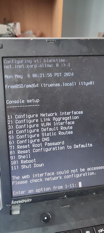 the web interface cannot be accessed truenas general truenas