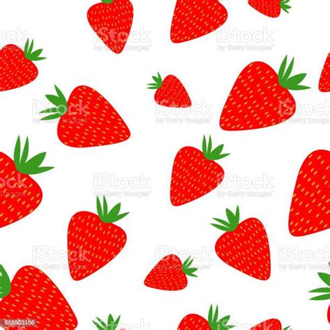 흰색 바탕에 딸기 원활한 패턴 건강한 생활방식에 대한 스톡 벡터 아트 및 기타 이미지 건강한 생활방식 과일 귀여운 Istock