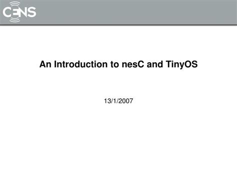 PPT An Introduction To NesC And TinyOS PowerPoint Presentation Free Download ID 3495988