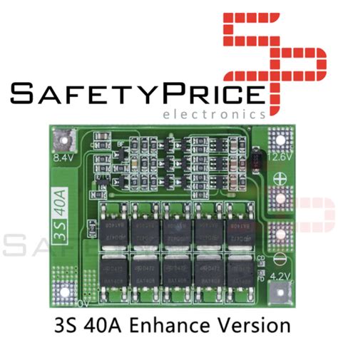 Bms 3s 40a Enhanced Modulo Proteccion Bateria Litio 18650 126v