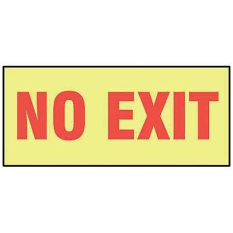 Accuform Exit Sign No Exit X MLAD GP Zoro