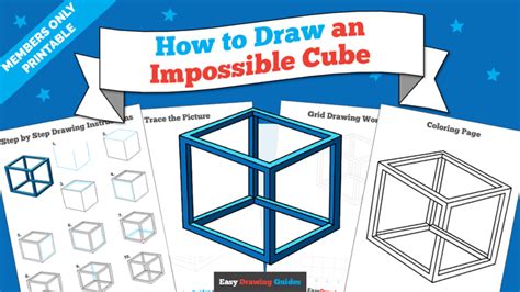 How To Draw An Impossible Cube Really Easy Drawing Tutorial