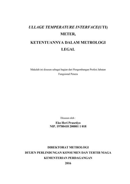 Ullage Temperature Interface Uti Pdf