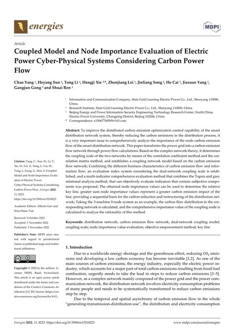 pdf coupled model and node importance evaluation of electric power